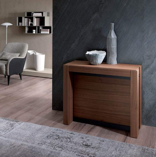 console table into dining table