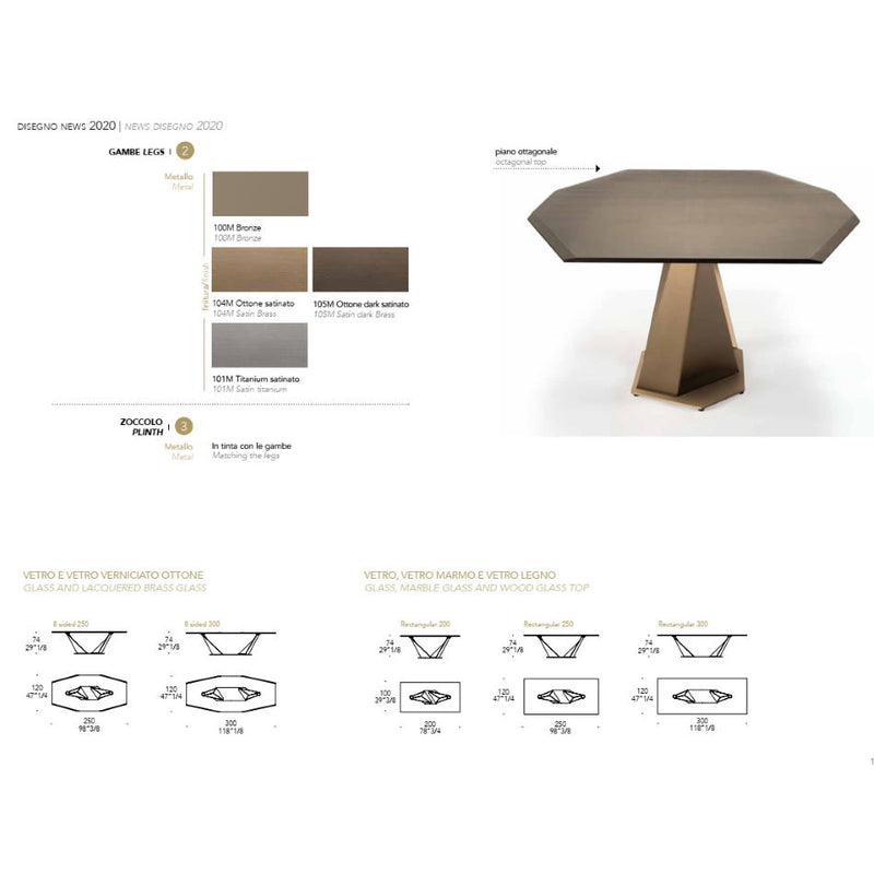 Quartz Hexagonal/Octagonal Table – italydesign